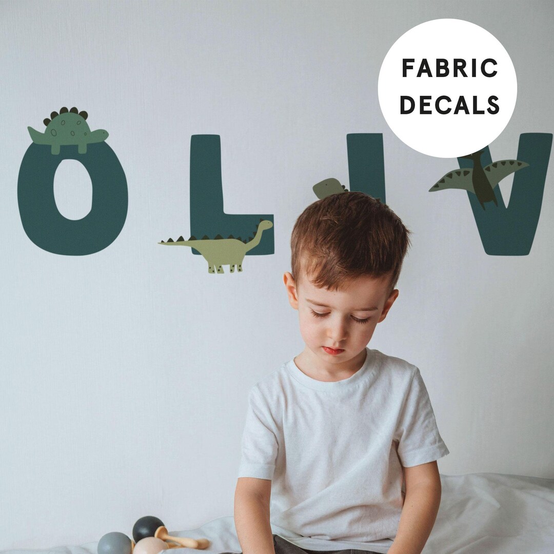 Personalised Custom Name Dinosaur Wall Stickers - Easy to Apply ...