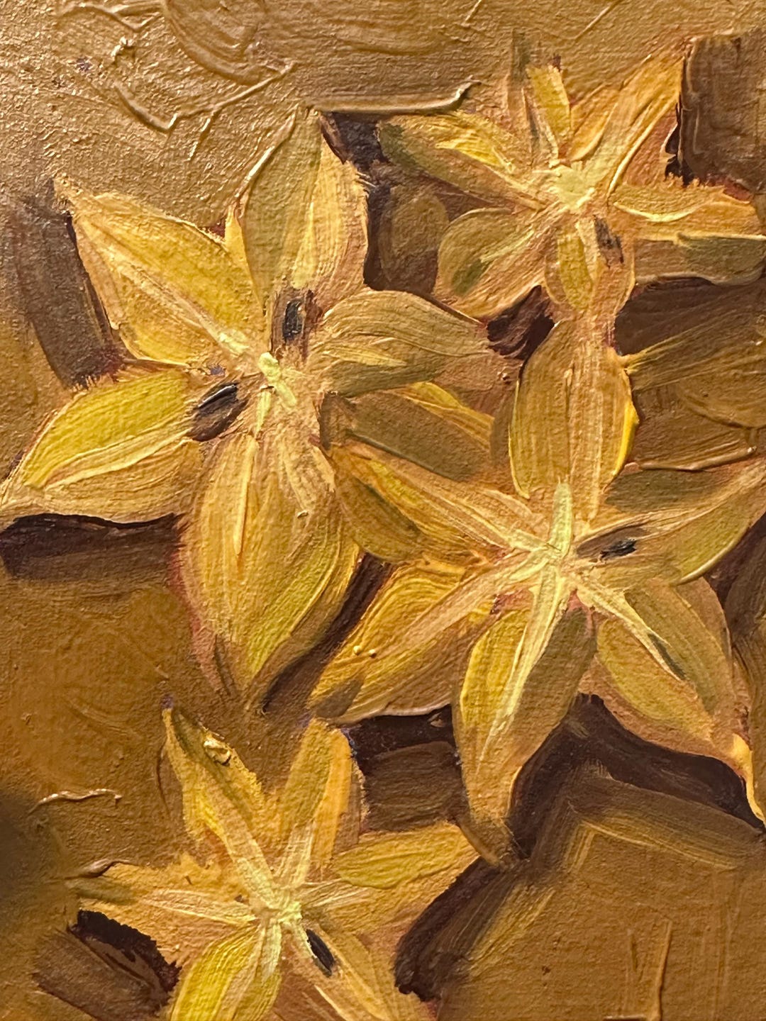 Starfruit Oil Painting on Handmade Paper 5x7” - Etsy