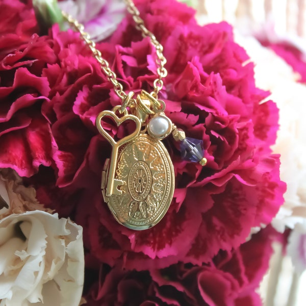 Birthstone Locket - Etsy