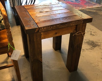 Rustic end table | Etsy