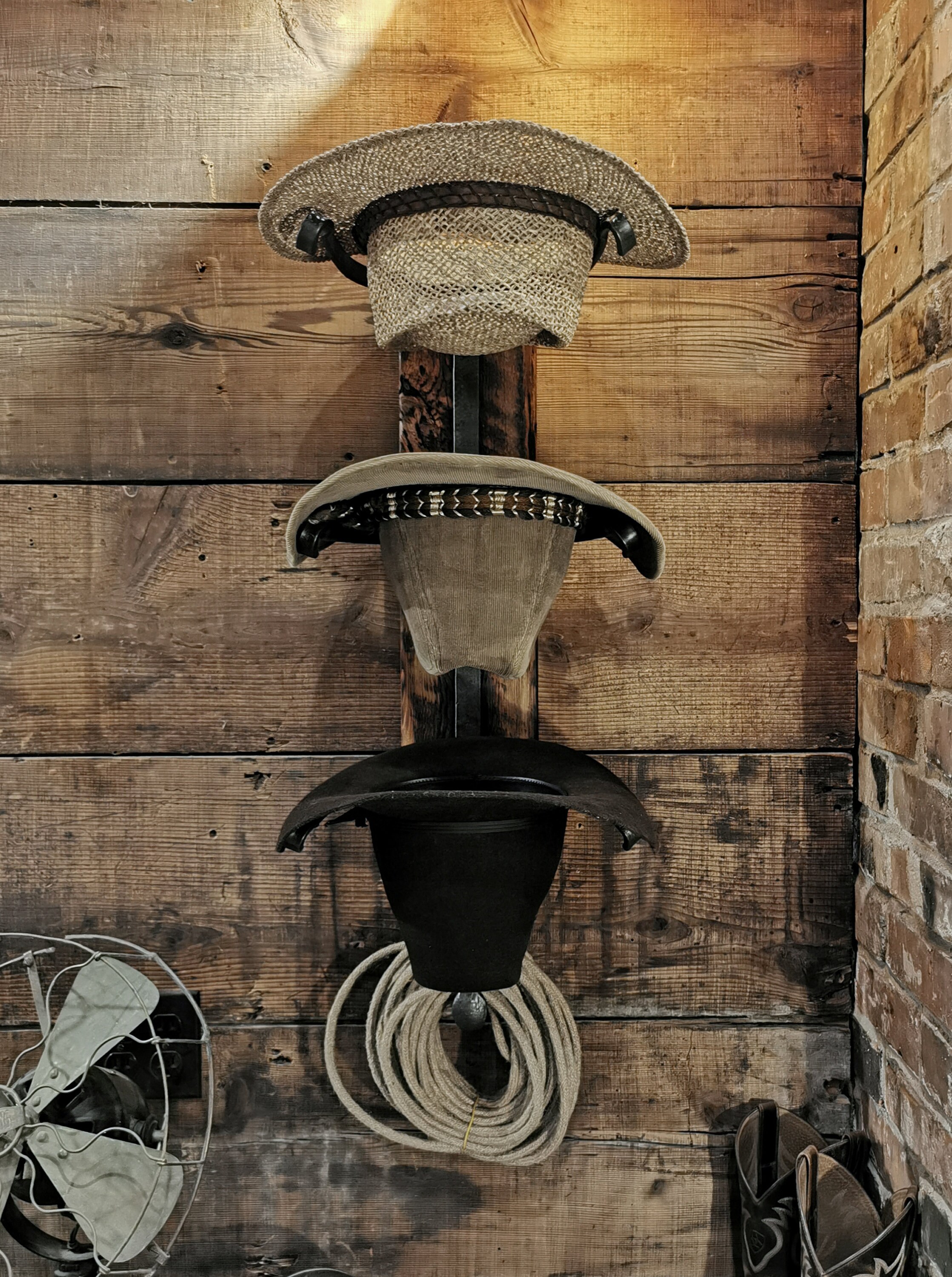 Rustic Hand Forged Cowboy Hat Rack Gift Ranch/barn - Etsy