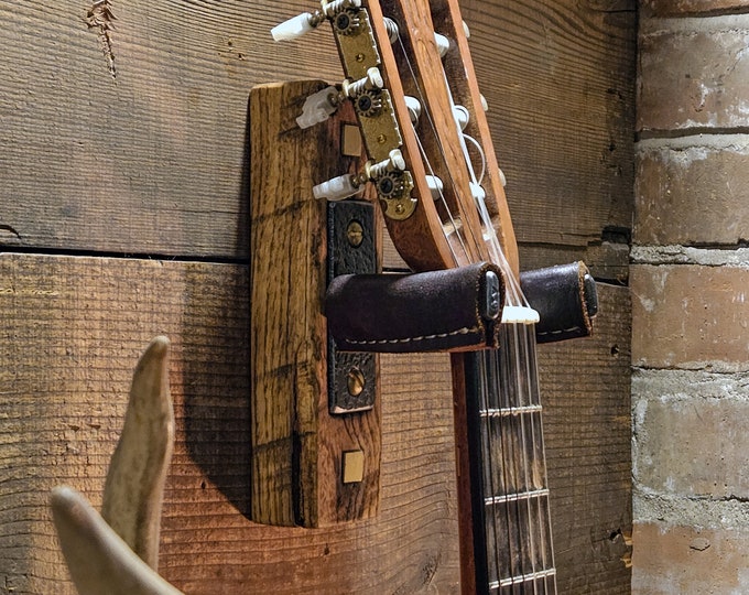 Hand Forged Guitar Wall Hanger - Gift - Handstitched - Rustic - Quality ...