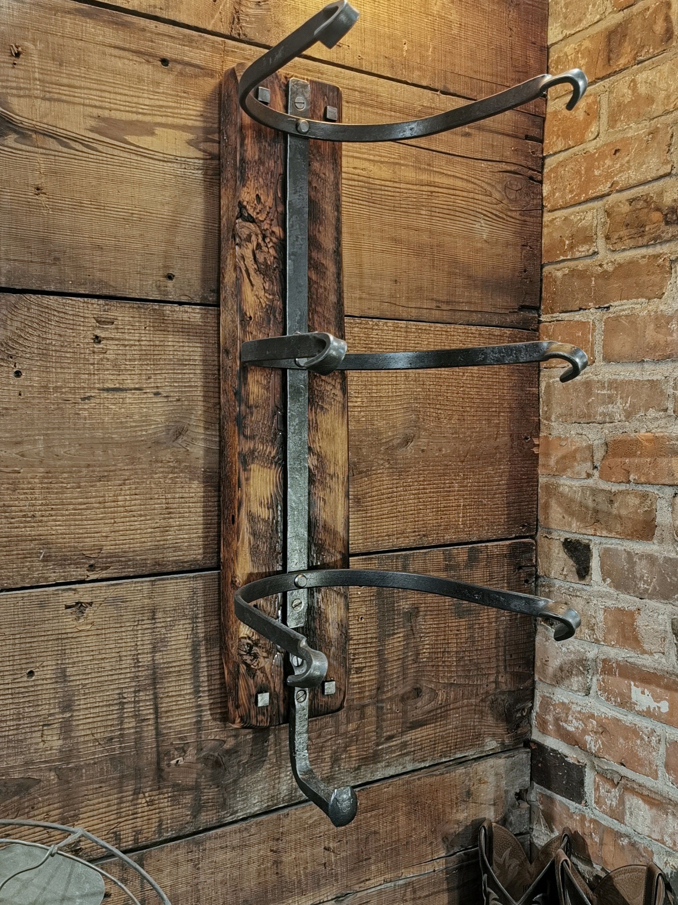 Rustic Hand Forged Cowboy Hat Rack Gift Ranch/barn | Etsy