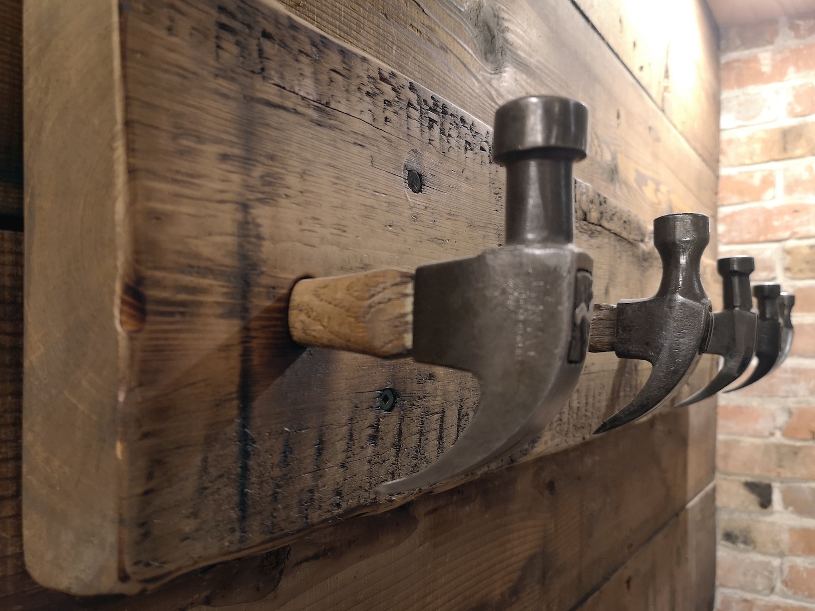 The Hammer Coat Rack - Rustic - Gift - Carpentry - Reclaimed - Etsy