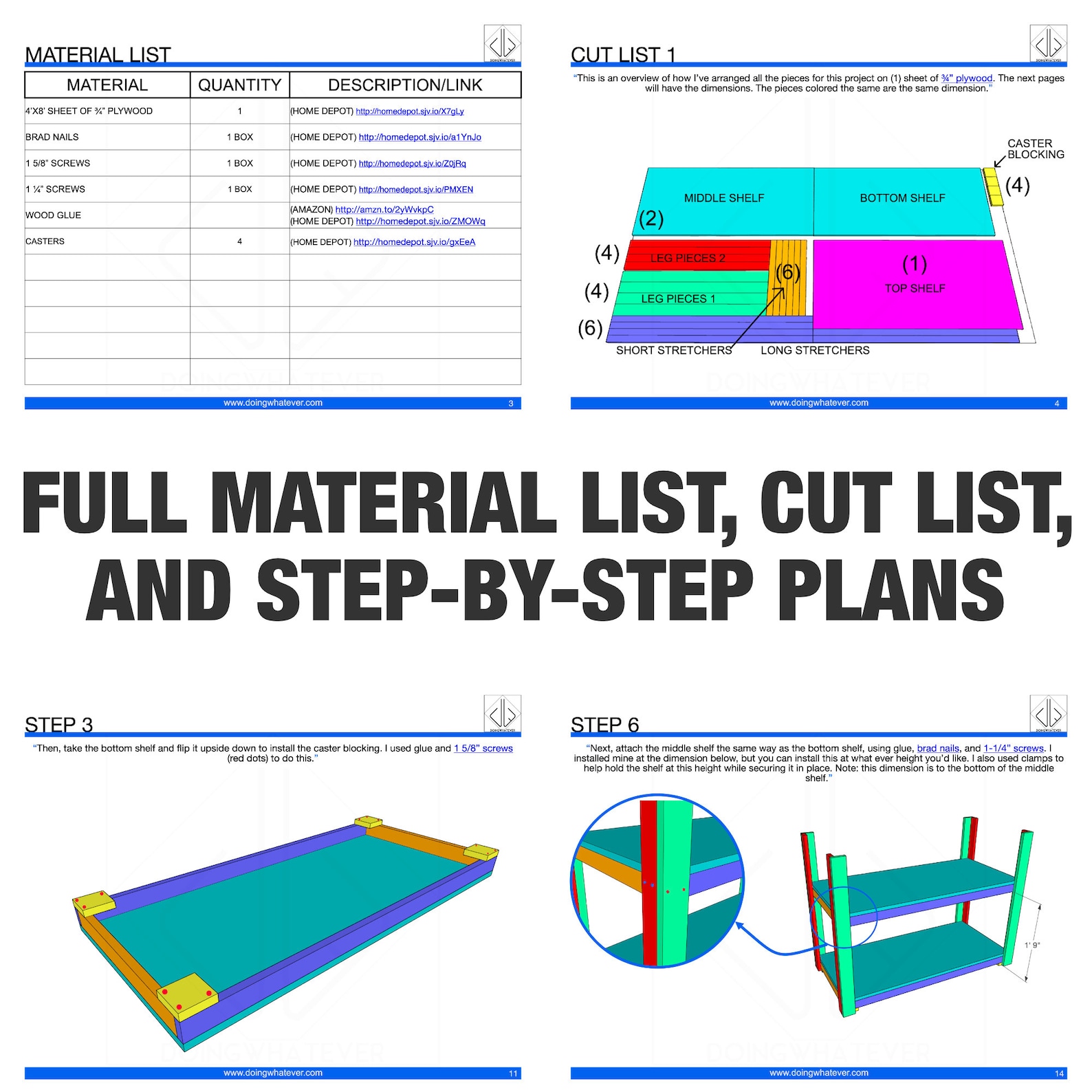 Mobile Cart Woodworking Plans DIY Mobile Workbench Build Plans Digital ...