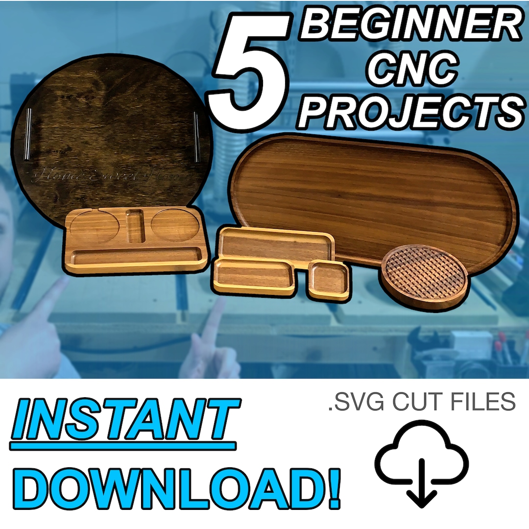 5 Beginner CNC Projects SVG Files for Instant Download Svg Files for Cnc Machines - Etsy
