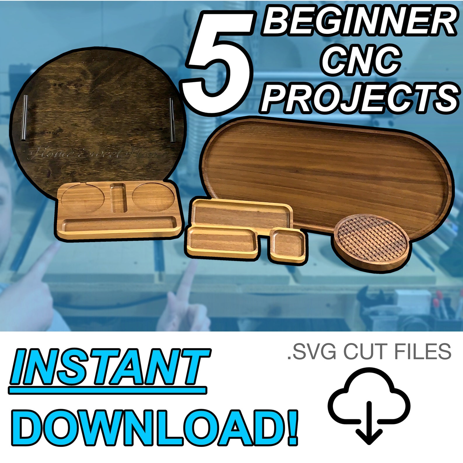 5 Beginner CNC Projects SVG Files for Instant Download Svg Files for ...