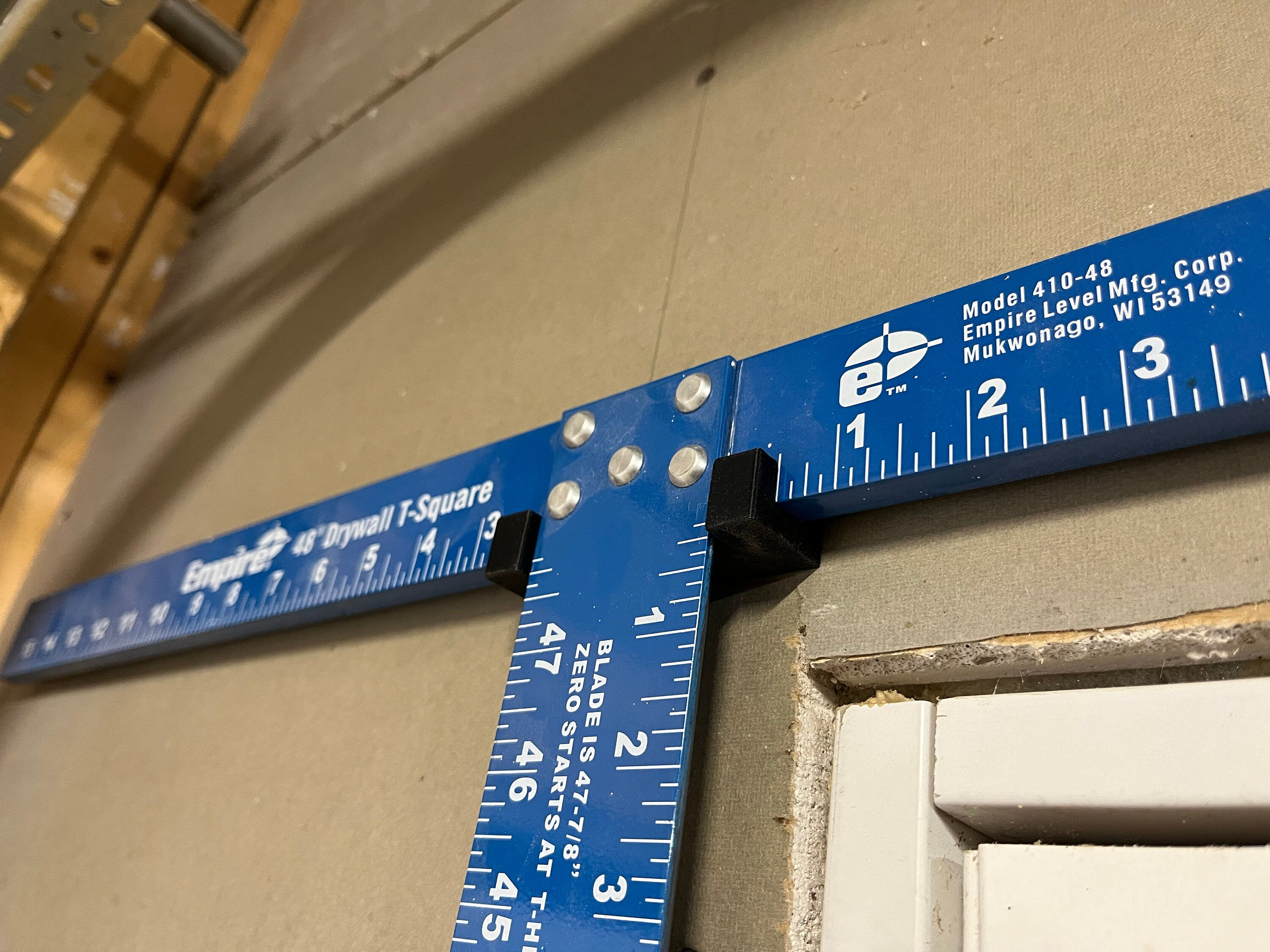 T Square Holder Bracket for Drywall Square Empire 3d Printed 48" T ...