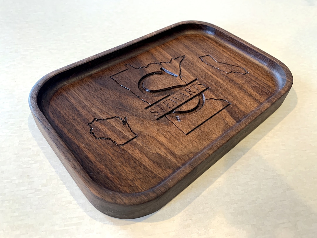 Catch All Tray Wooden Tray for EDC Every Day Carry Tray Custom Catch ...