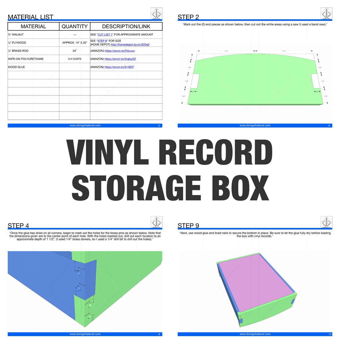 Vinyl Record Storage Box Build Plans digital Download - Etsy