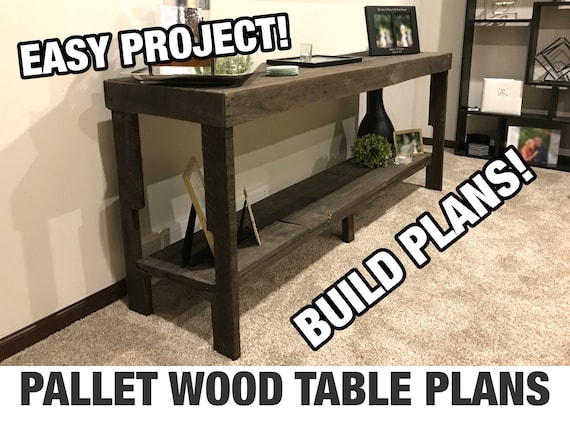 Pallet Wood Display Table Build Plans digital Download - Etsy