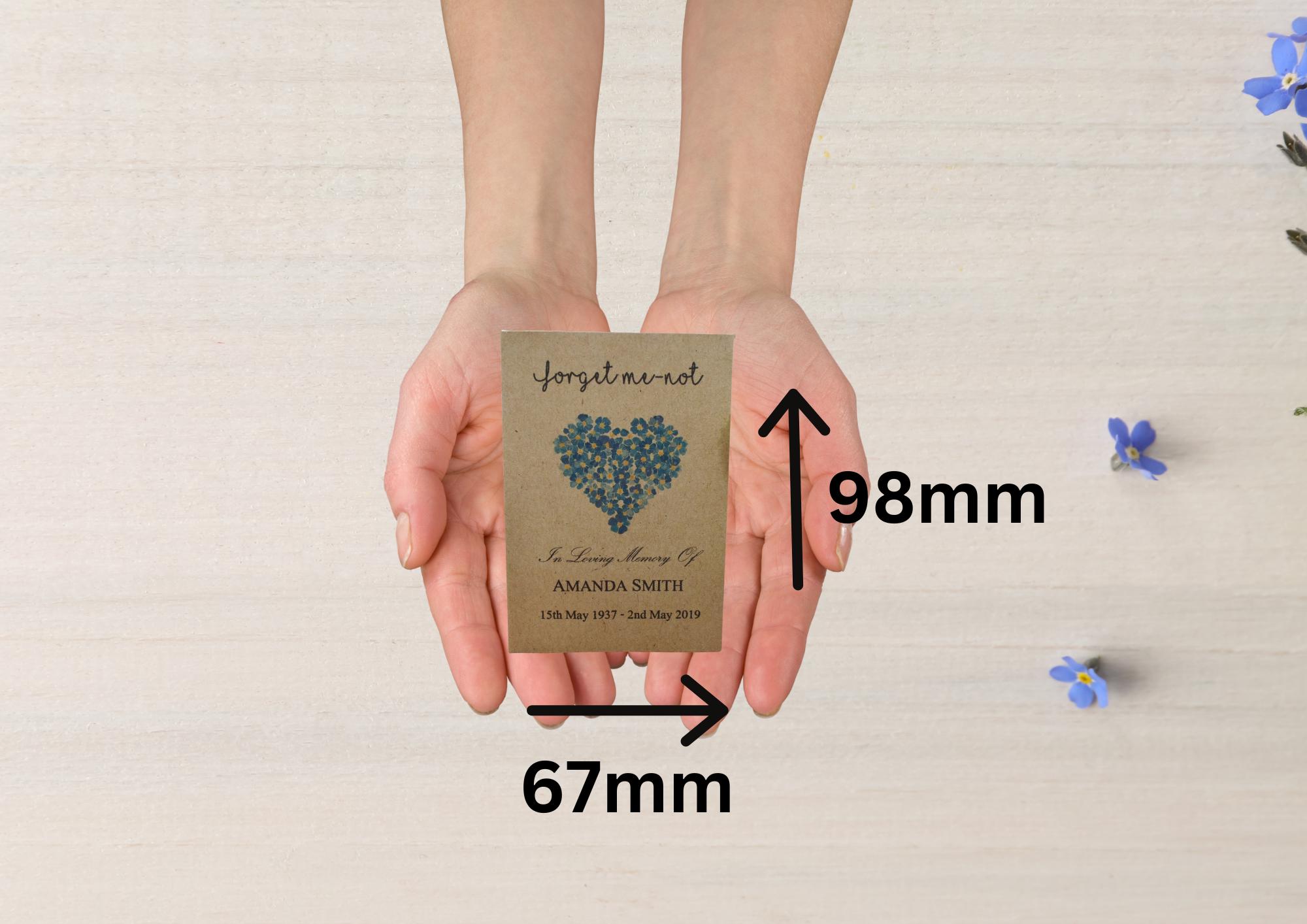 Personalised Funeral Seed Packets, Forget Me-not Seed Packets for ...