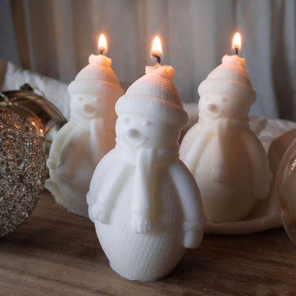 Snowman Candle - Etsy