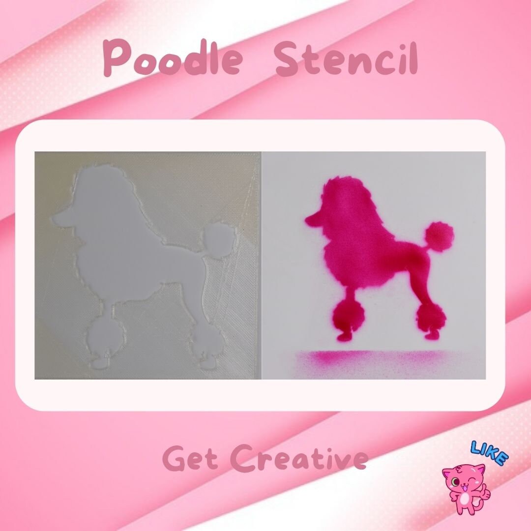 Poodle Stencil STL File 3D Printable Stenciling Polymer Clay ...