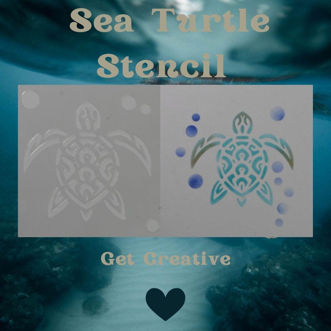 Sea Turtle Stencil - STL - 3D Printable - Etsy