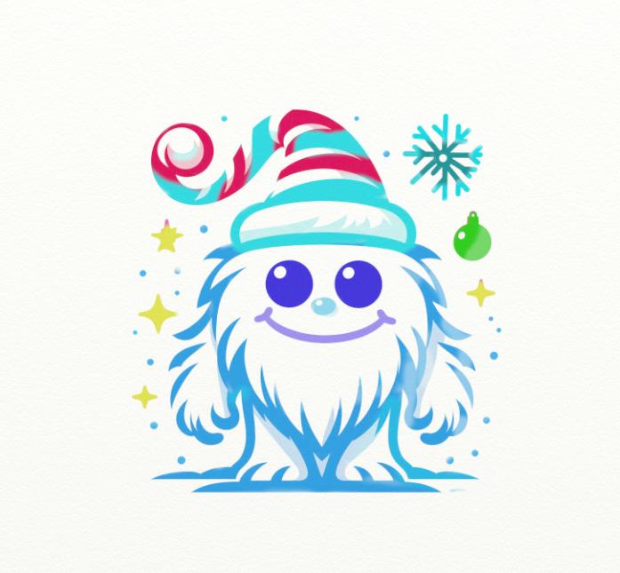 Christmas Yeti 2 Layer Stencil SVG - Etsy