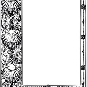 Digital Clamshell Frame, Png Svg Jpeg Cricut, Black and White, Blue ...