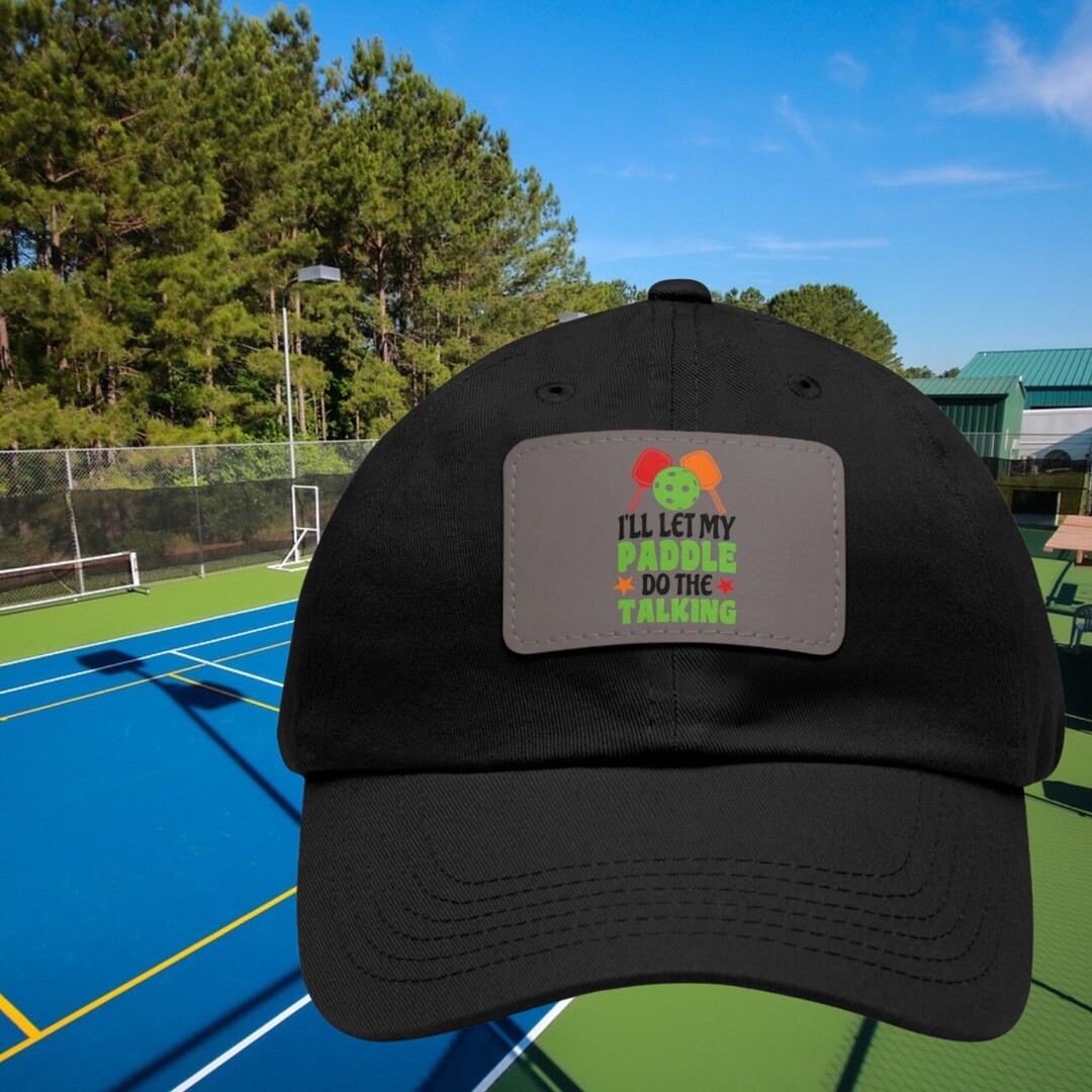 Pickleball Dad Hat With Leather Patch rectangle - Etsy