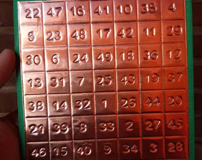 KAMEA Magick Square VENUS Carve in Cooper, Venus Metal , Size 13 X 13 ...