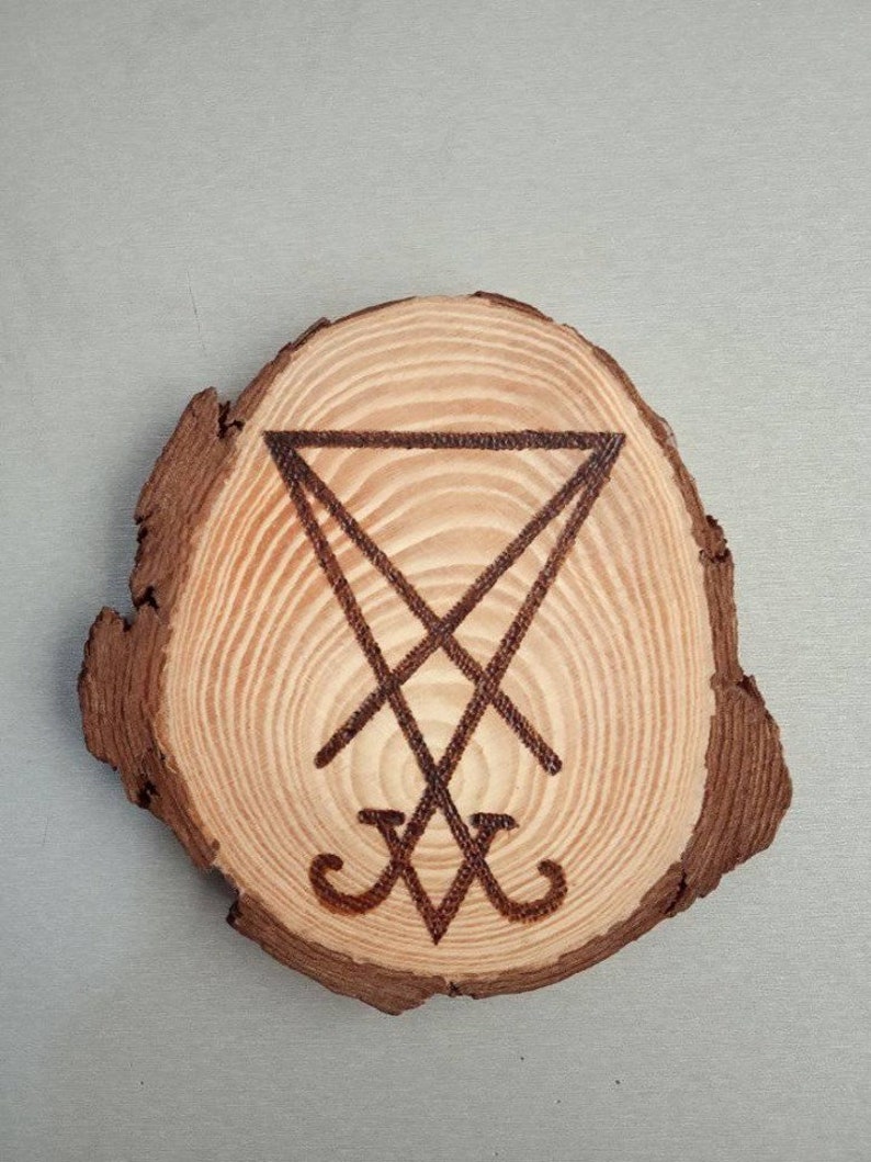 Lucifer Sigil Wood Burned by Hand Size Aprox 8 Cm - Etsy