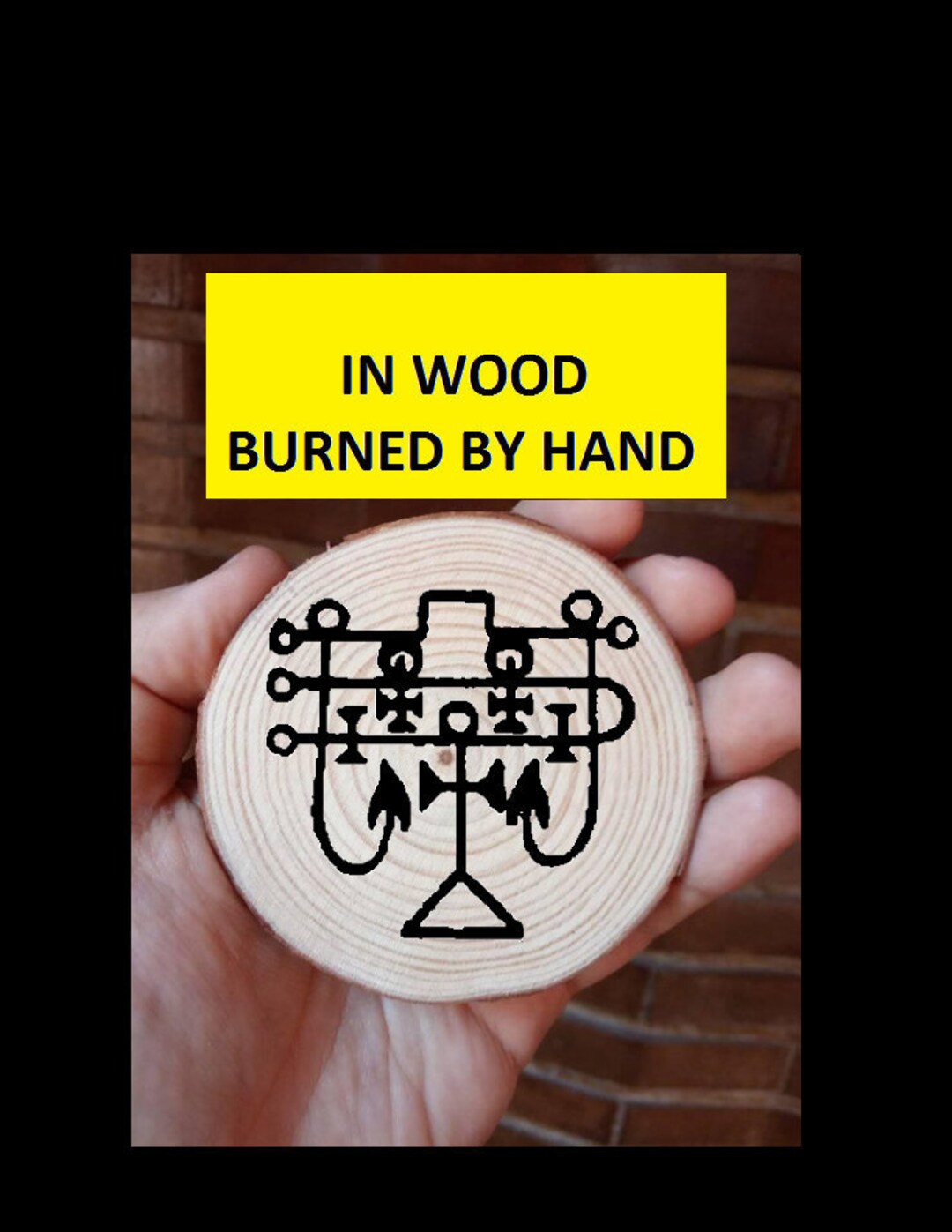 Andras Sigil Wood Burned by Hand Seal Spirit Goetia Size Aprox 8 Cm - Etsy