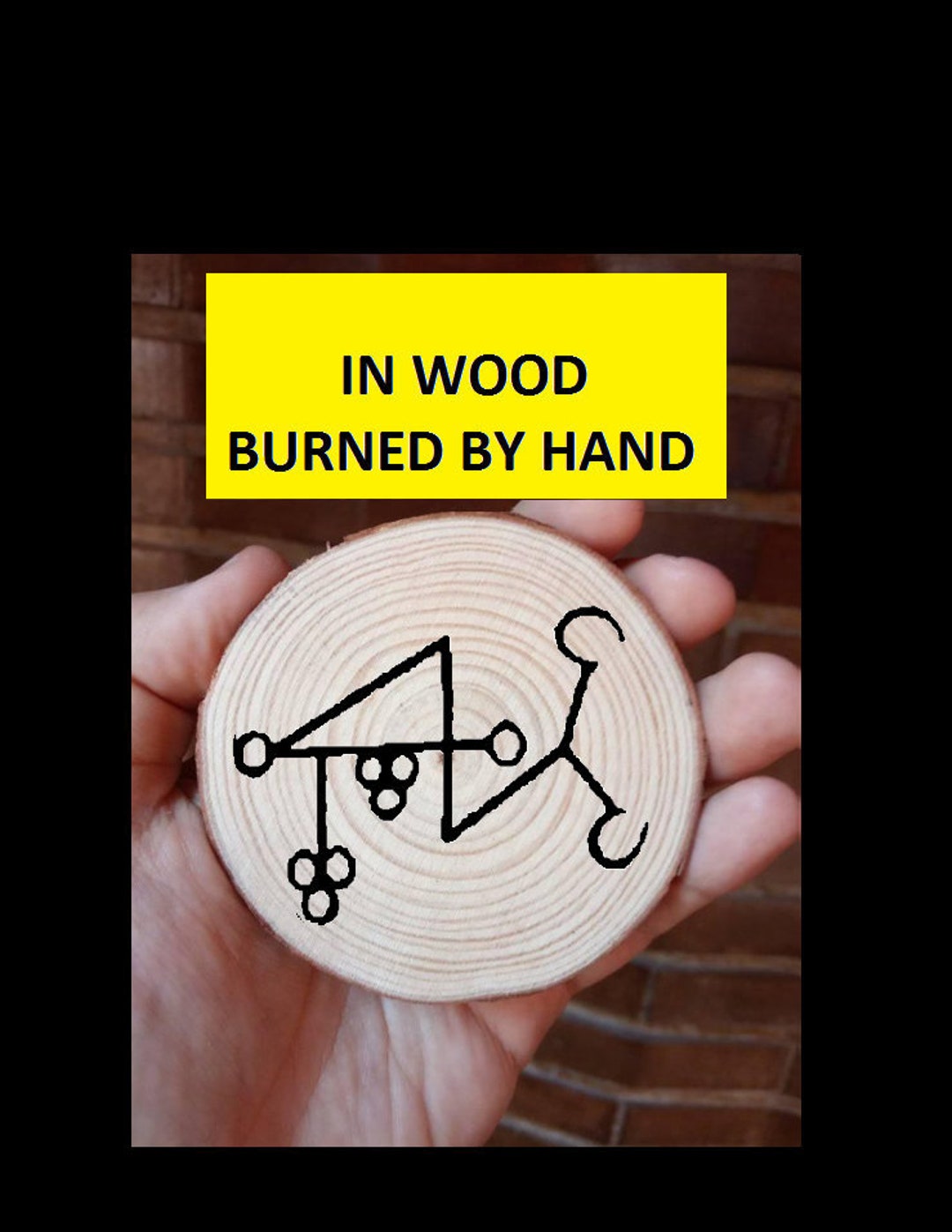 Marax Sigil Wood Burned by Hand Seal Spirit Goetia Size Aprox 8 Cm - Etsy