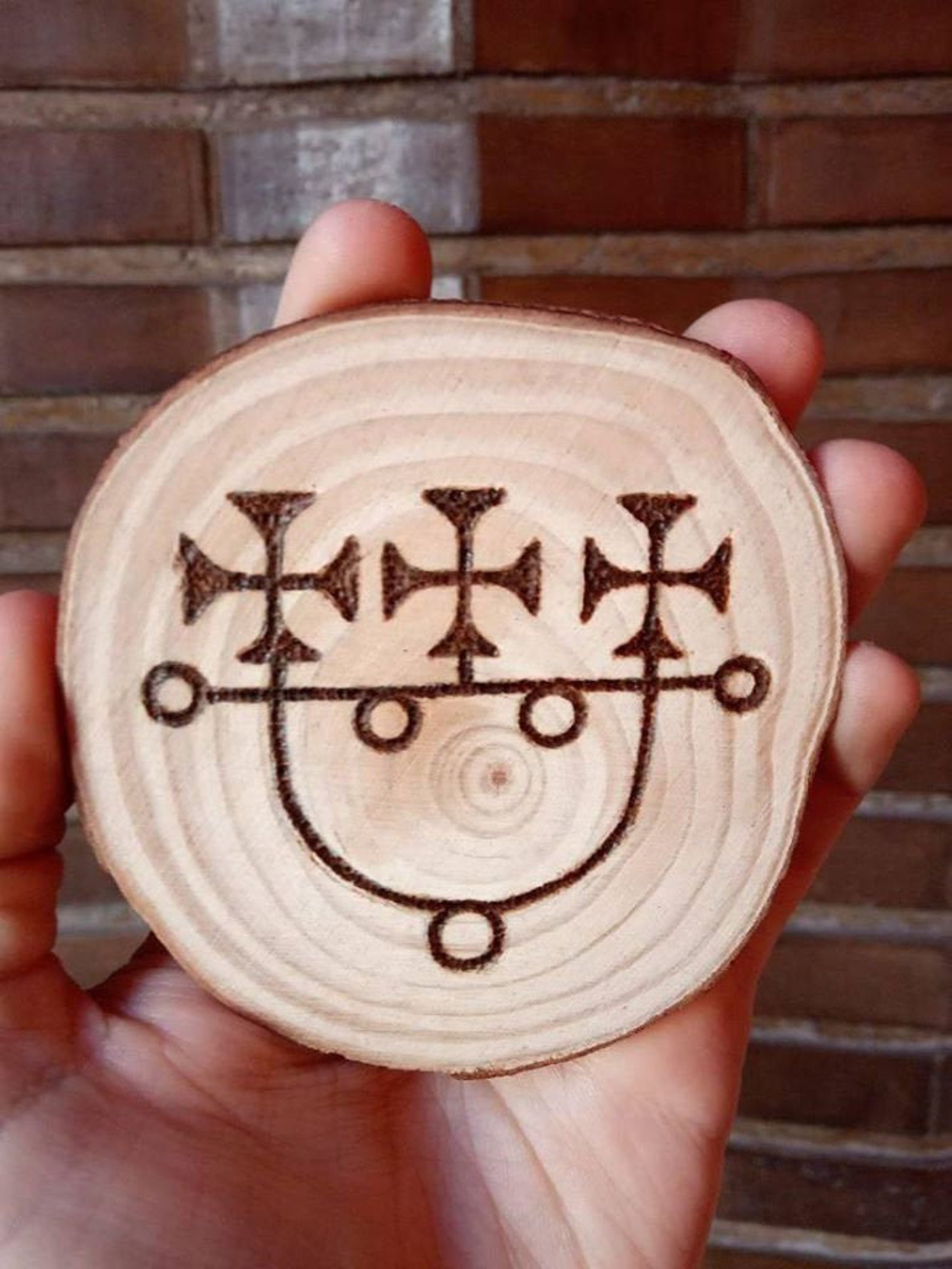 SITRI Sigil Wood Burned by Hand Seal Spirit Goetia Size - Etsy