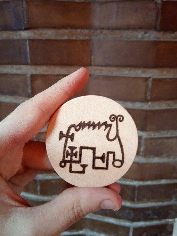 Amy Sigil in PLYWOOD BURNED by HAND seal spirit Goetia | Etsy