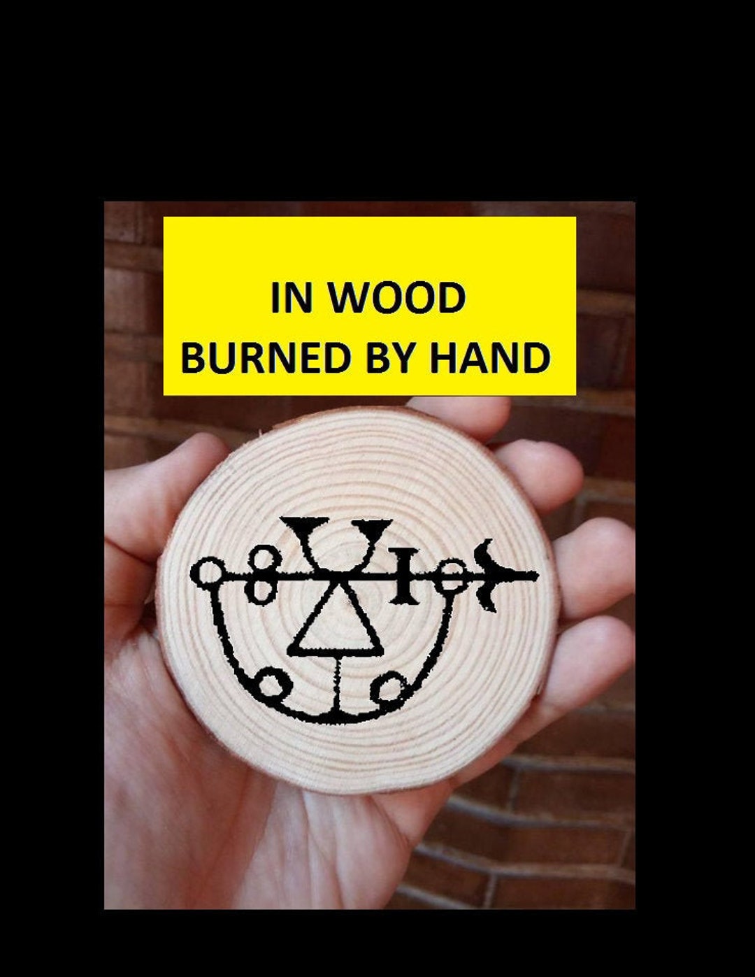 Leraje Sigil Wood Burned by Hand Seal Spirit Goetia Size - Etsy