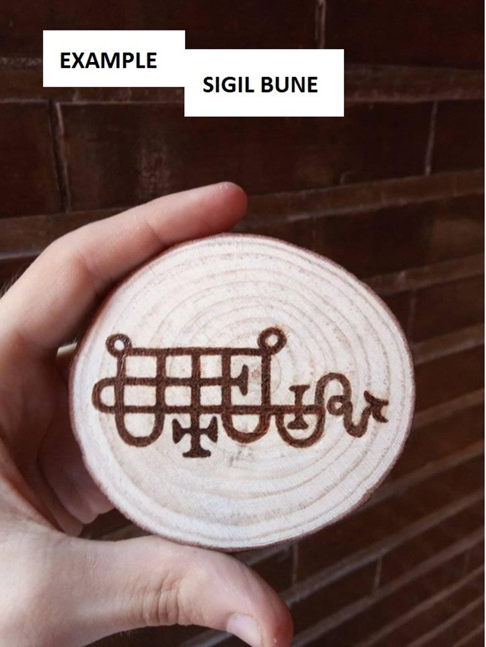Foras Sigil Wood Burned by Hand Seal Spirit Goetia Size - Etsy UK