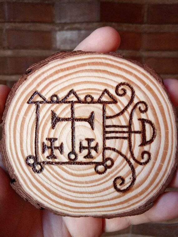Orobas Sigil Wood Burned by Hand Seal Spirit Goetia Size | Etsy