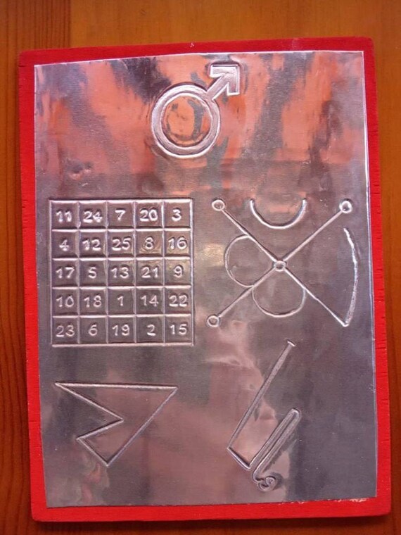 PLANETARY SIGILS Mars KAMEA size 16 cm x 12 cm aprox | Etsy