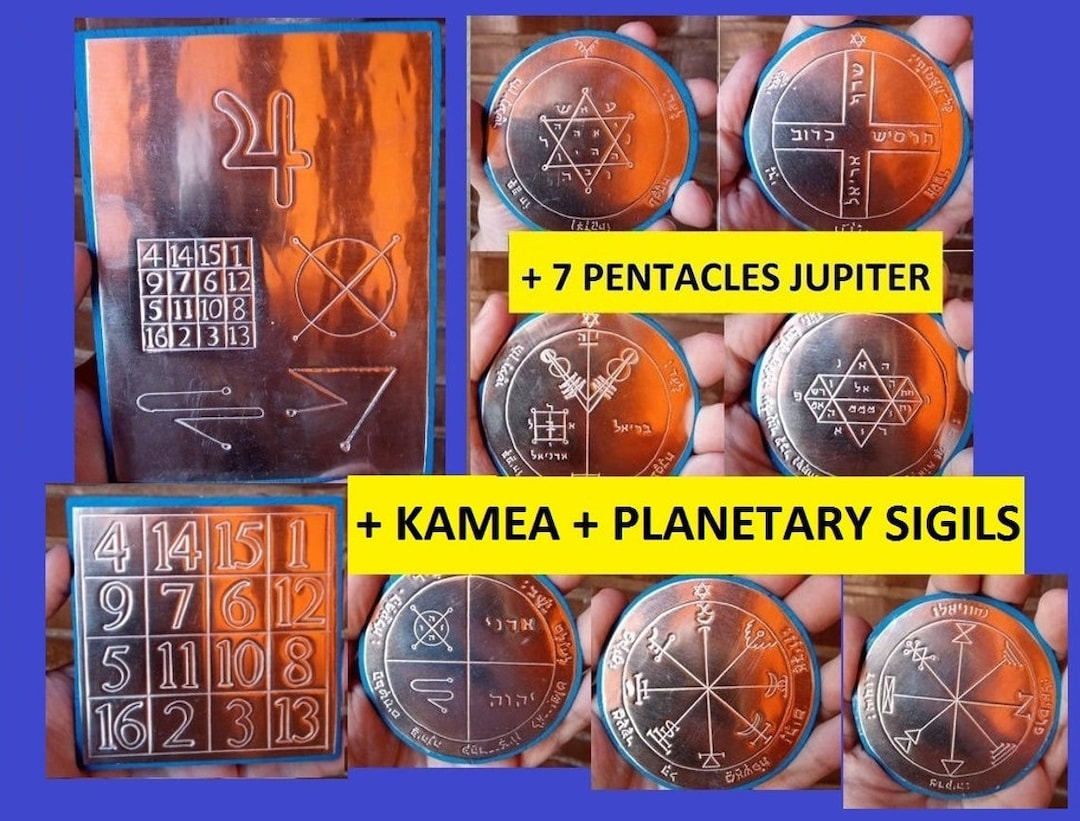 ALL PENTACLES JUPITER Kamea Magick Square Jupiter Planetary Sigils, All ...