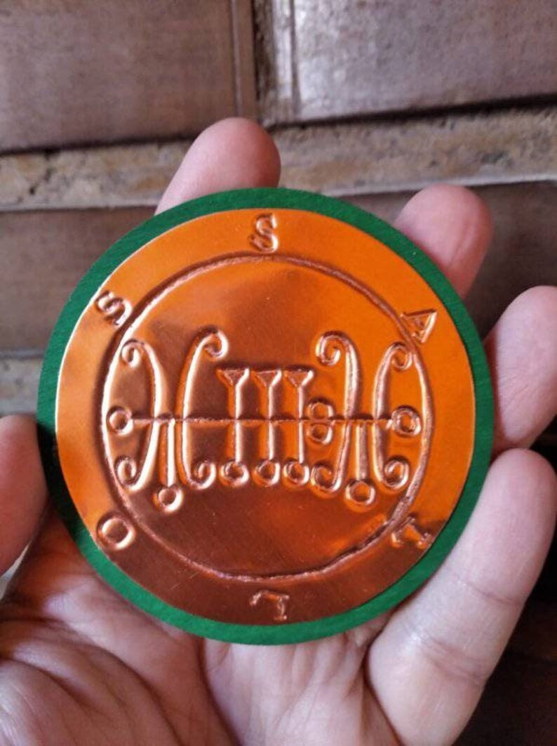 SALLOS Sigil Metal IN COPPER Seal Spirit Goetia Size - Etsy