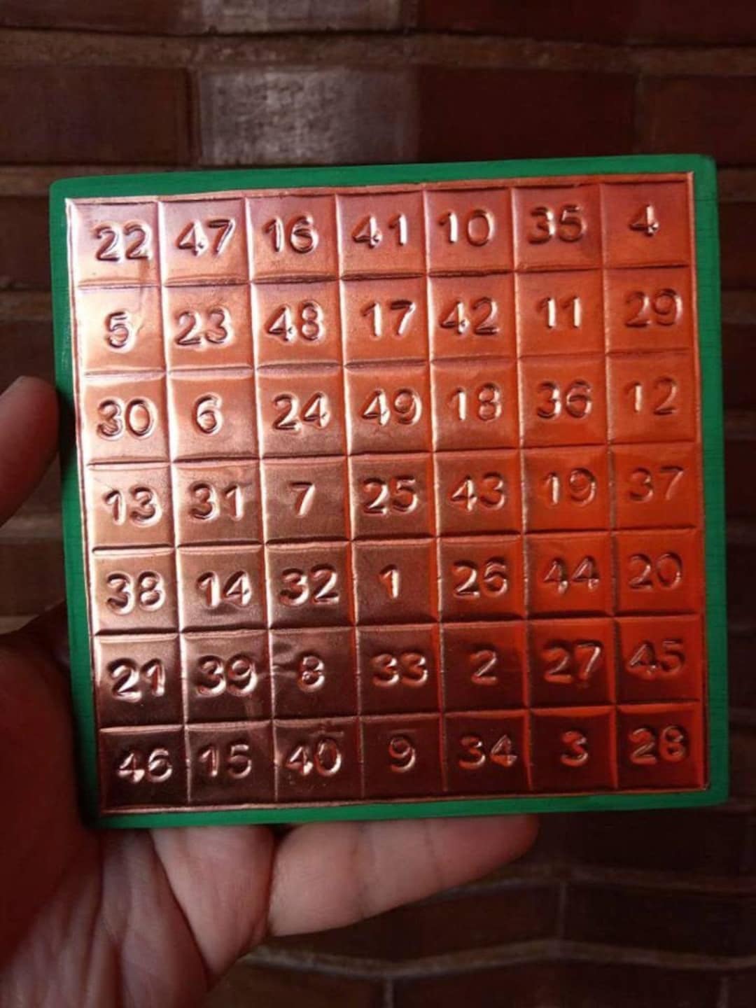 KAMEA Magick Square VENUS Carve in Cooper, Venus Metal , Size 13 X 13 ...