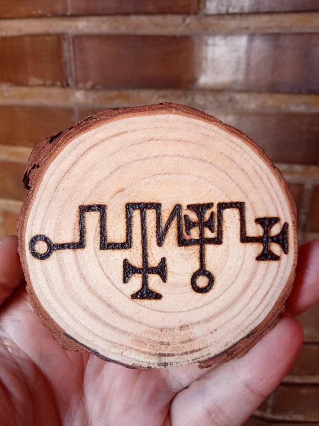 Zagan Sigil Wood Burned by Hand Seal Spirit Goetia Size Aprox 8 Cm - Etsy