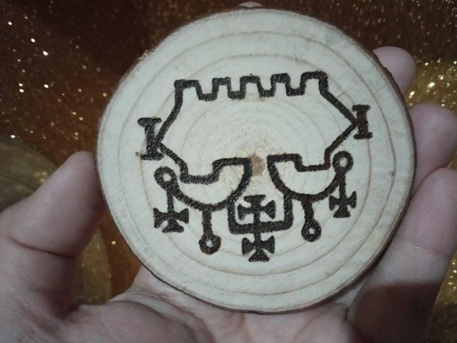 BELIAL Sigil Wood Burned by Hand Seal Spirit Goetia Size - Etsy