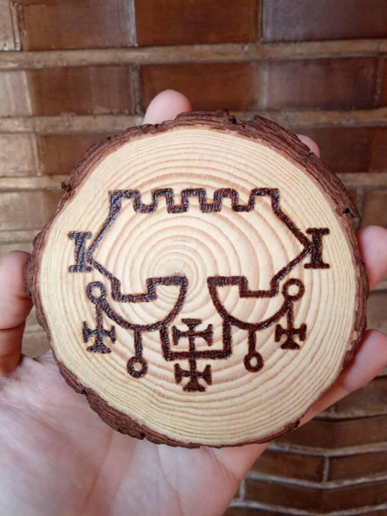 BELIAL Sigil Wood Burned by Hand Seal Spirit Goetia Size - Etsy