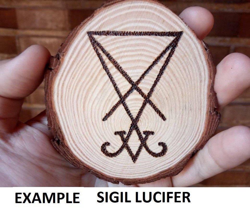 Zagan Sigil wood burned by hand seal spirit Goetia size | Etsy