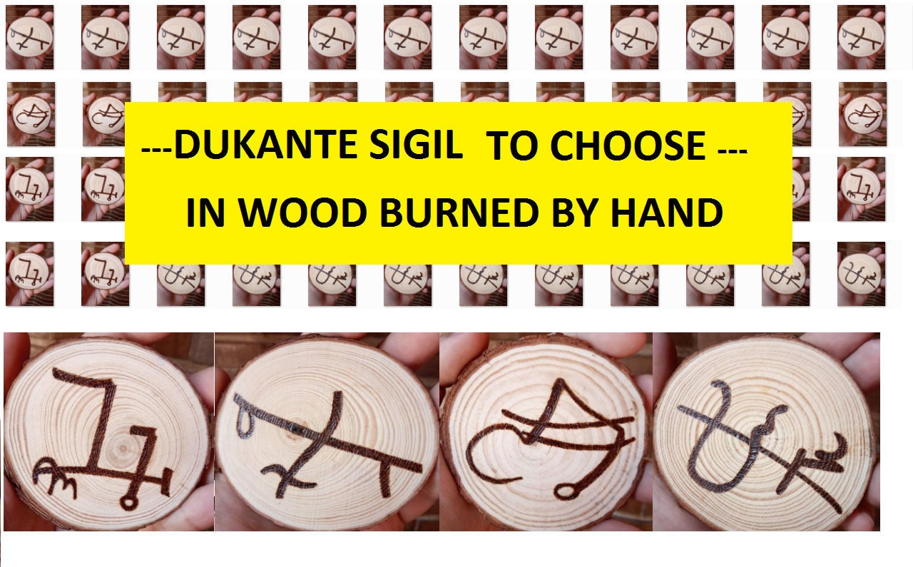 DUKANTE Sigil zur Auswahl in HOLZ GEBRANNT von Hand Siegel - Etsy