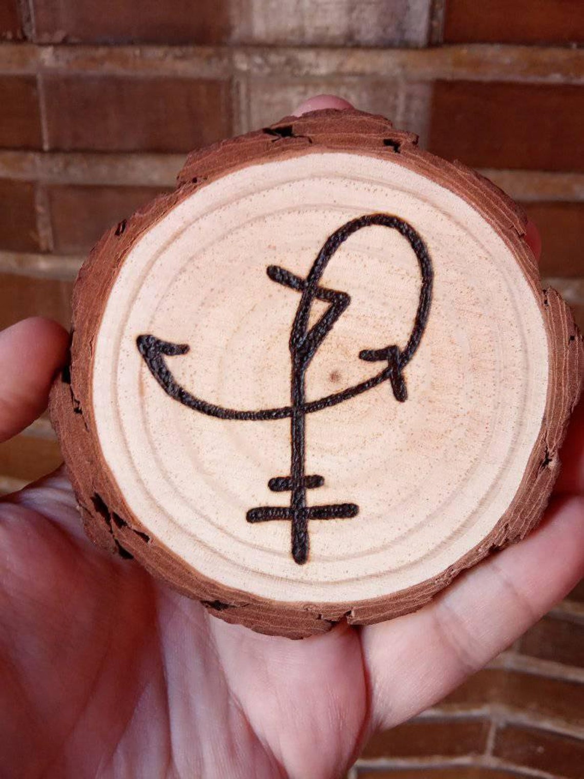DUKANTE Sigil of SATAN in Wood BURNED by Hand Seal - Etsy Sweden