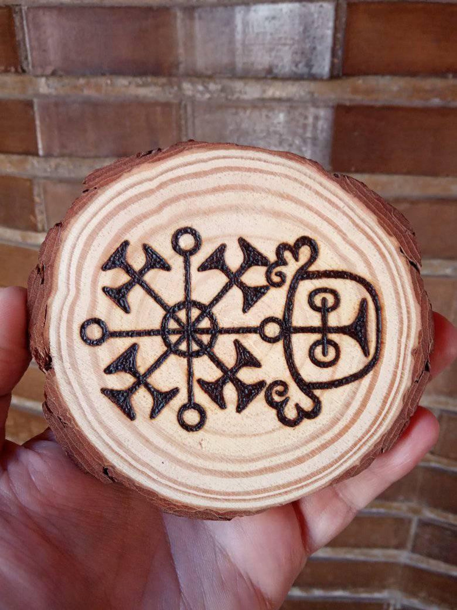 Valac Sigil Wood Burned by Hand Seal Spirit Goetia Size - Etsy