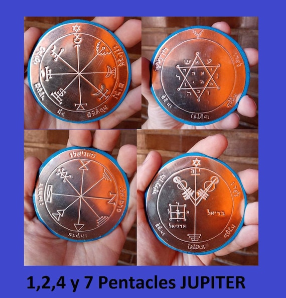 4 PENTACLES JUPITER for Wealth Success Money and Honor - Etsy