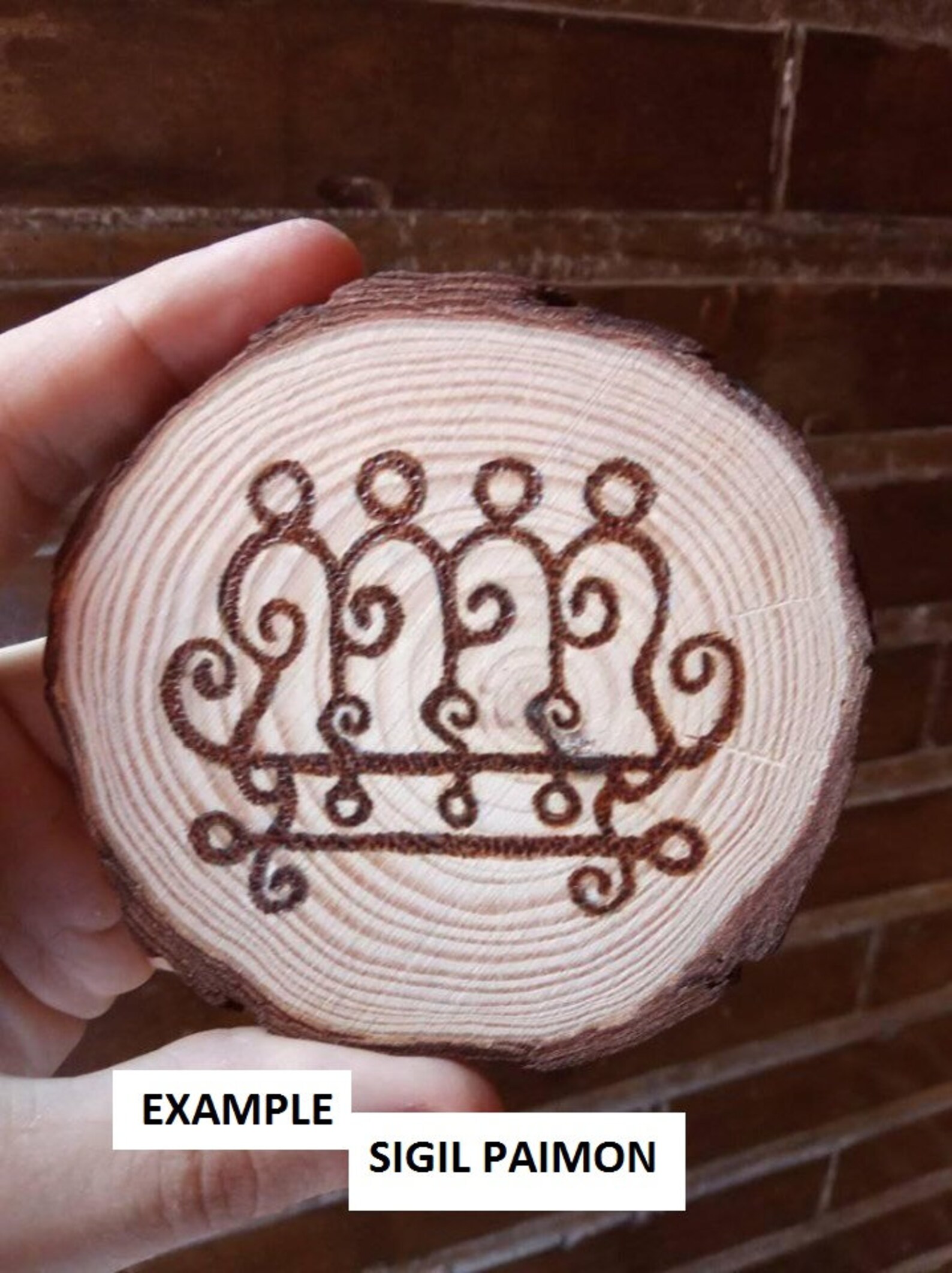 Barbatos Sigil Wood Burned by Hand Seal Spirit Goetia Size | Etsy