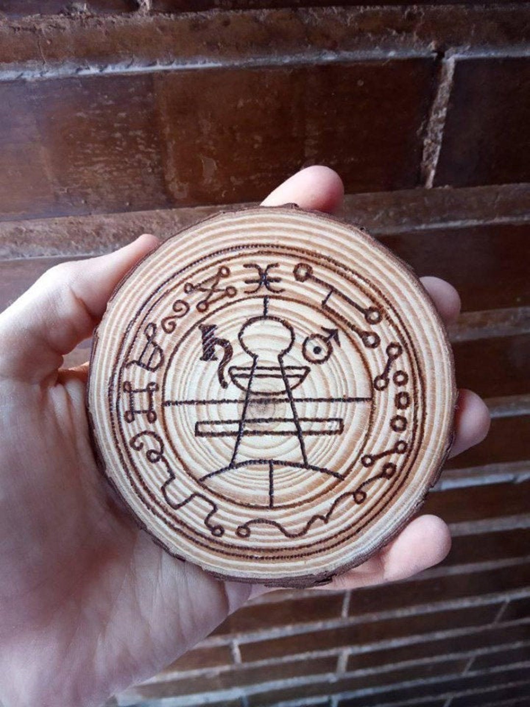 Seal of Solomon Wood Burned by Hand Each One 8 Cm Size - Etsy