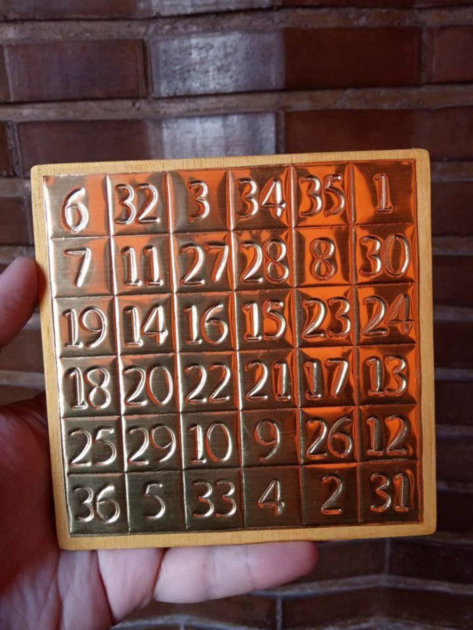 KAMEA Magick Square SUN Size 13 X 13 Cm - Etsy