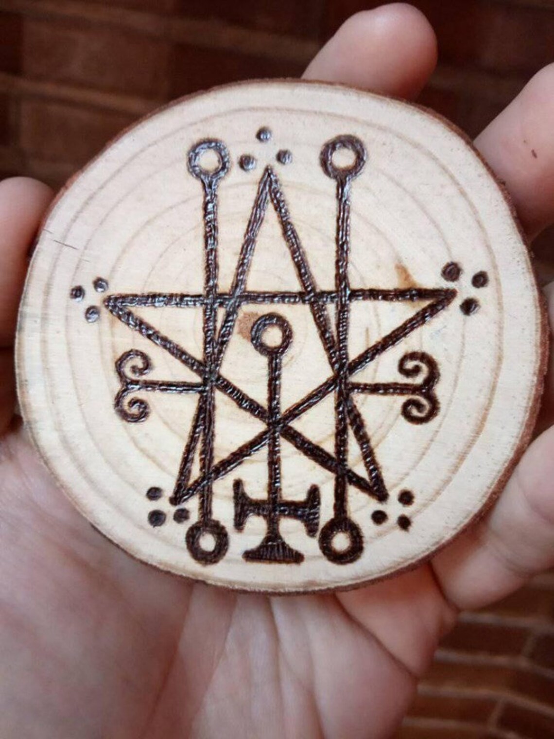 Astaroth Sigil Wood Burned by Hand Seal Spirit Goetia Size | Etsy