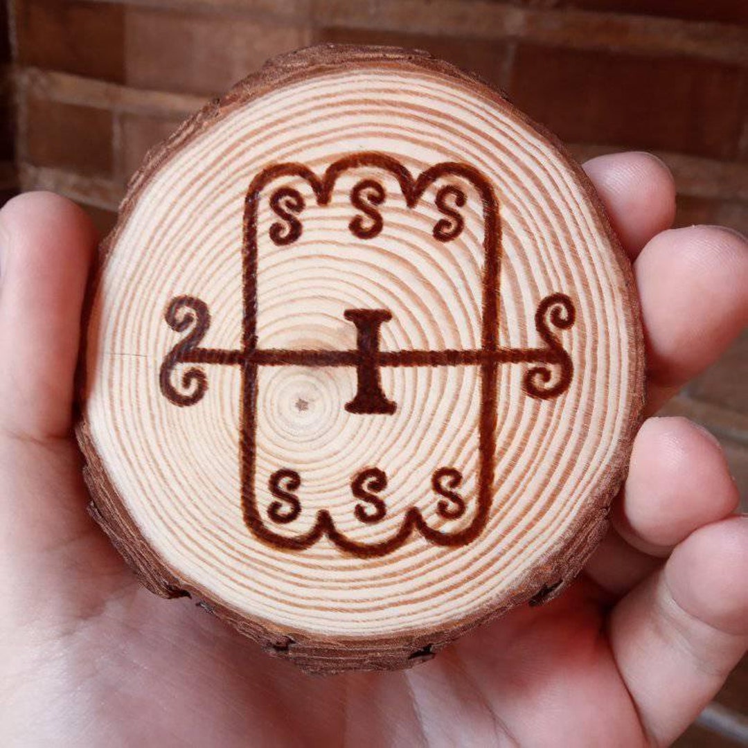 AMON Sigil Wood Burned by Hand Seal Spirit Goetia Size Aprox 8 Cm - Etsy