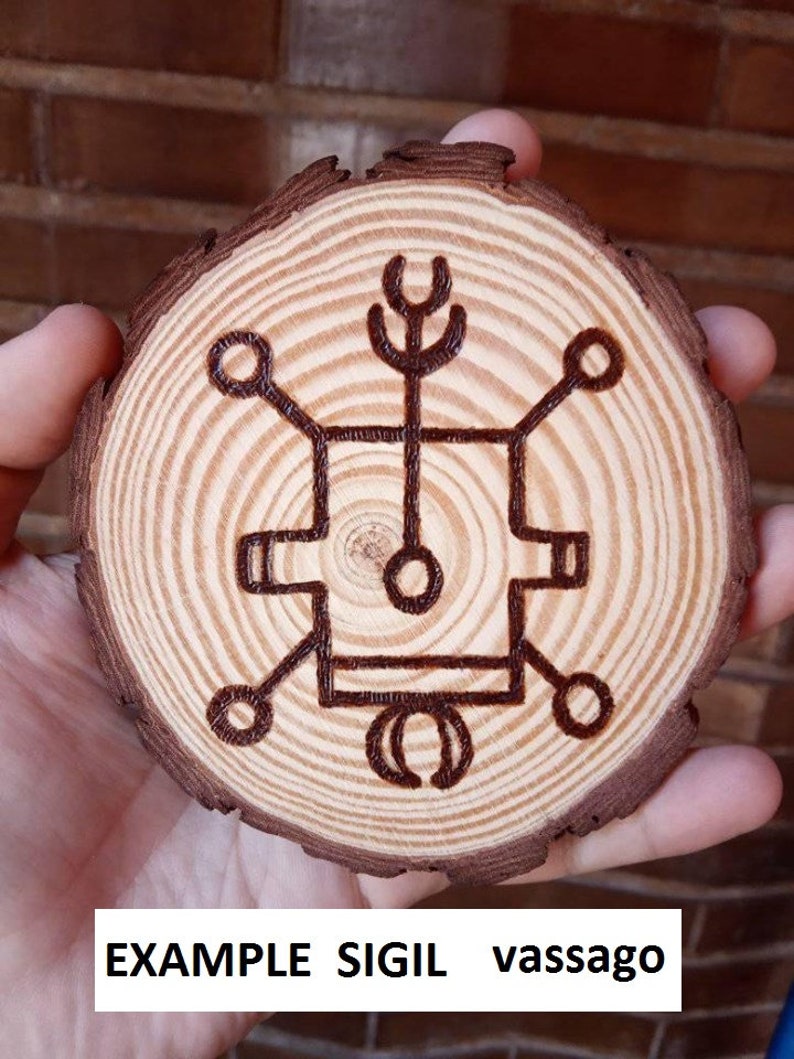 Uvall Sigil Wood Burned by Hand Seal Spirit Goetia Size - Etsy