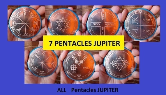 ALL PENTACLES JUPITER carve in tin 7 talismans jupiter - Etsy España